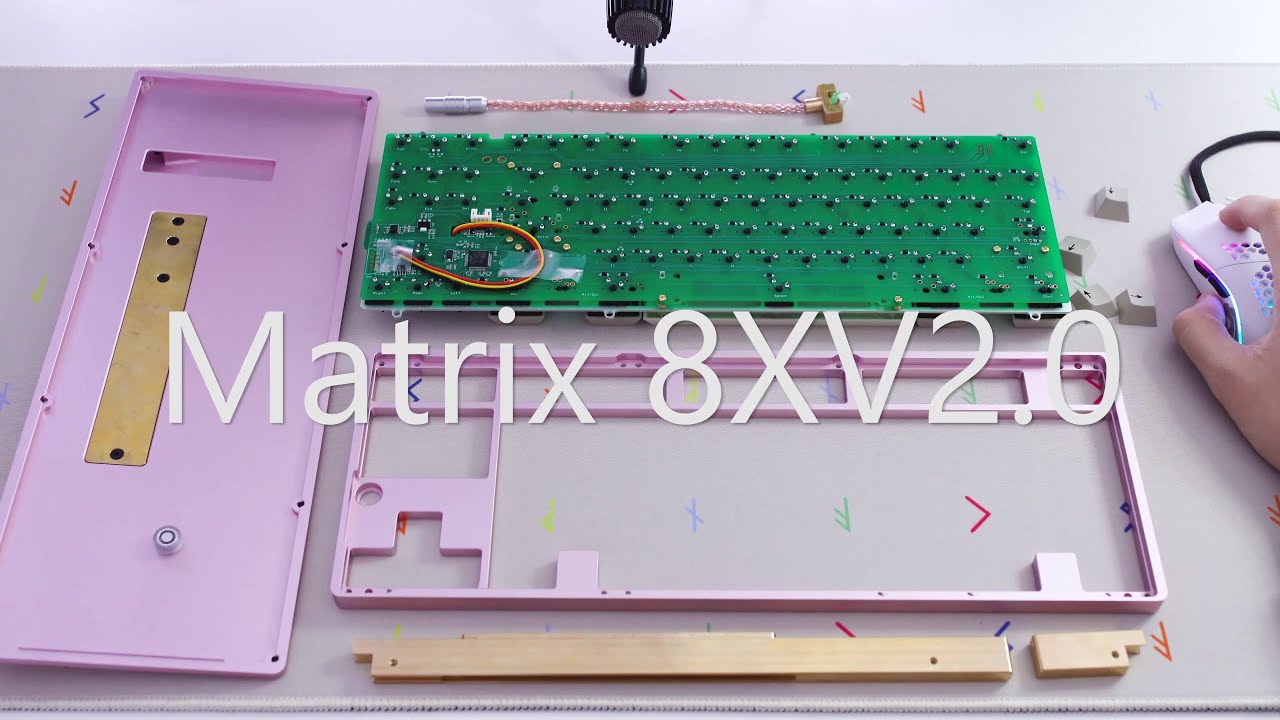 Matrix 8XV2.0: Assembly & Typing sounds (Cherry MX Vintage Black) - YouTube