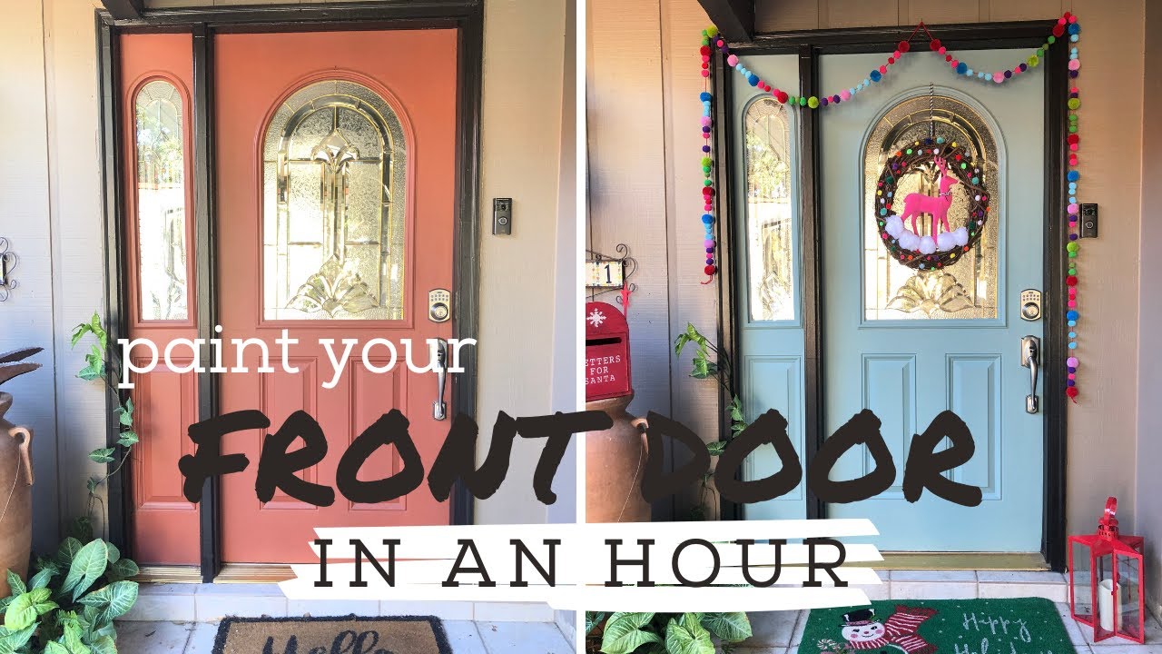 Easy DIY Front Door Makeover | Tracey's Fancy - YouTube