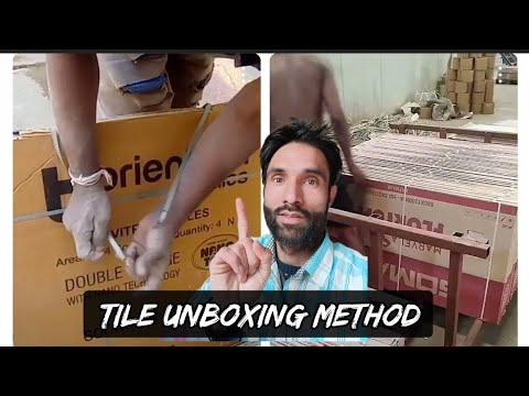 Unboxing 2×2 Tile Box || How to unbox Tile Pack box || #tileshop - YouTube