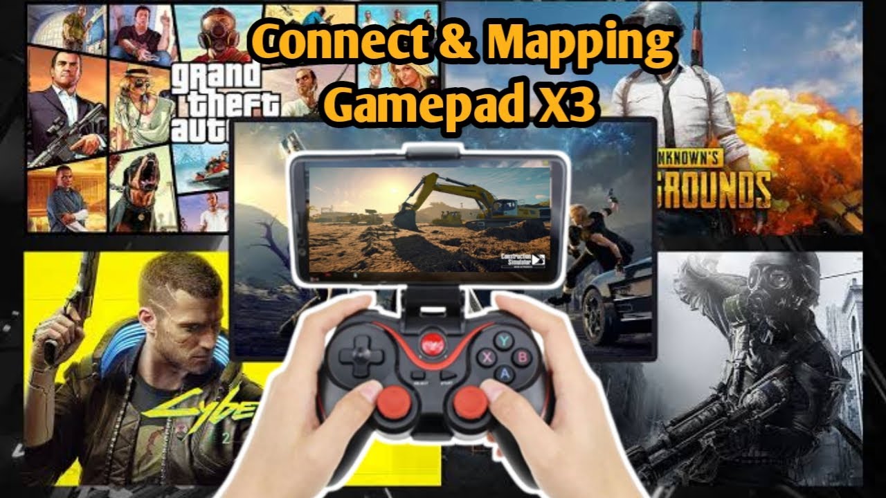 How to Setting Gamepad X3 Joystick smartphone Android Games - YouTube