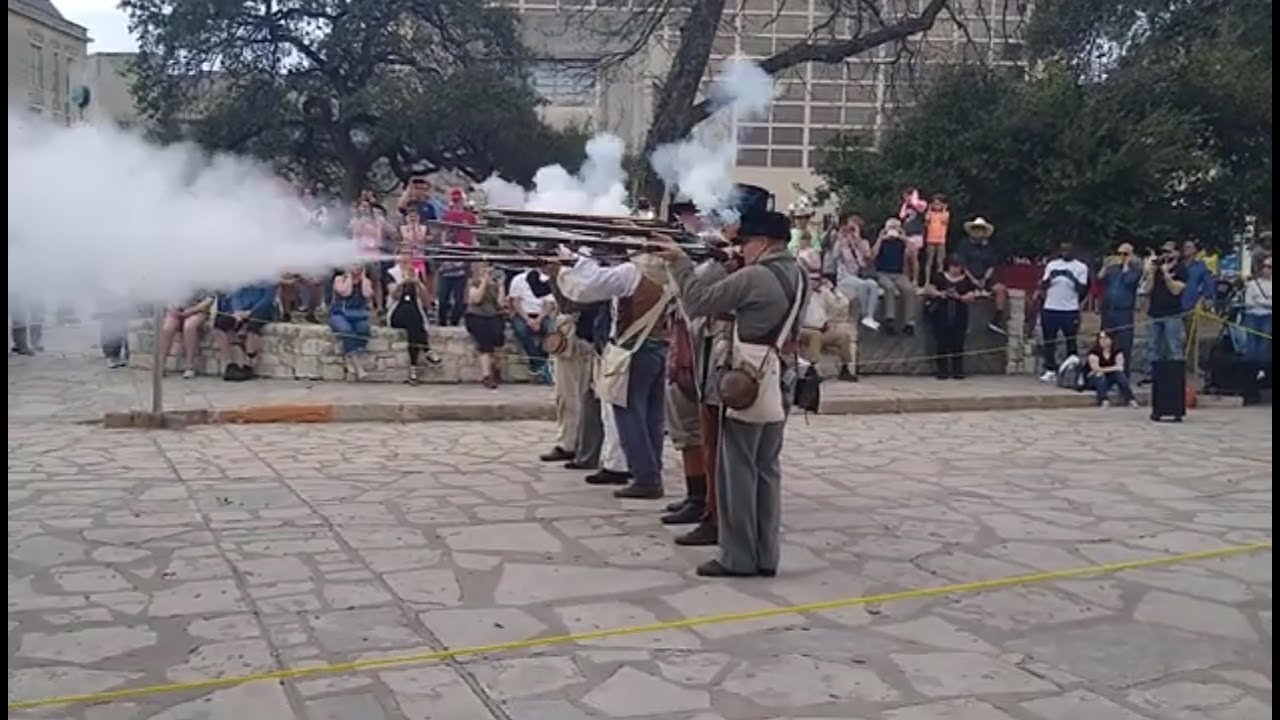 The Alamo Musket Firing Demonstration - YouTube