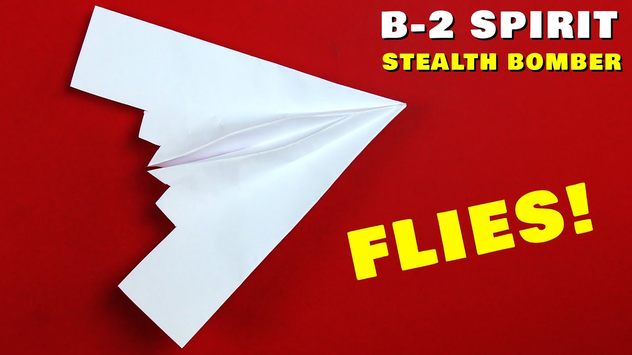 How to make B-2 Spirit Stealth Bomber out of paper that flies! - YouTube