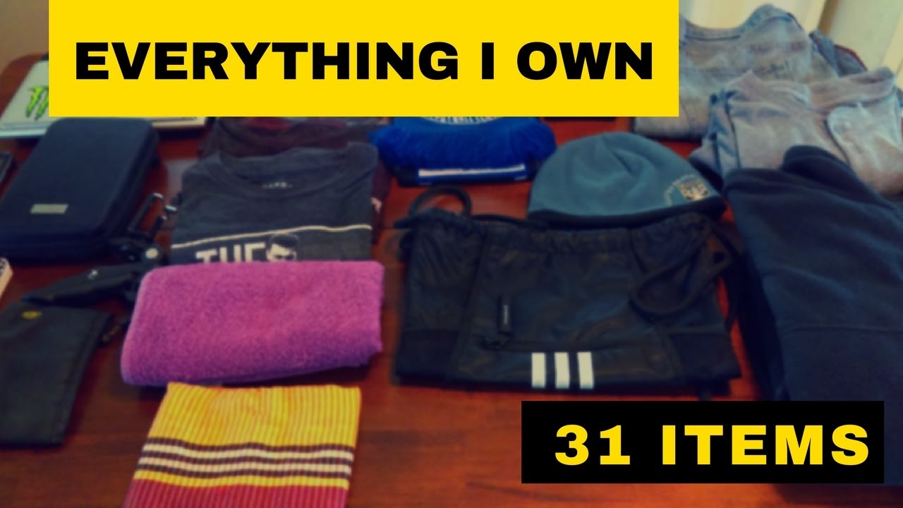 Everything I Own/What's In My Bag - Minimalist Lifestyle - YouTube