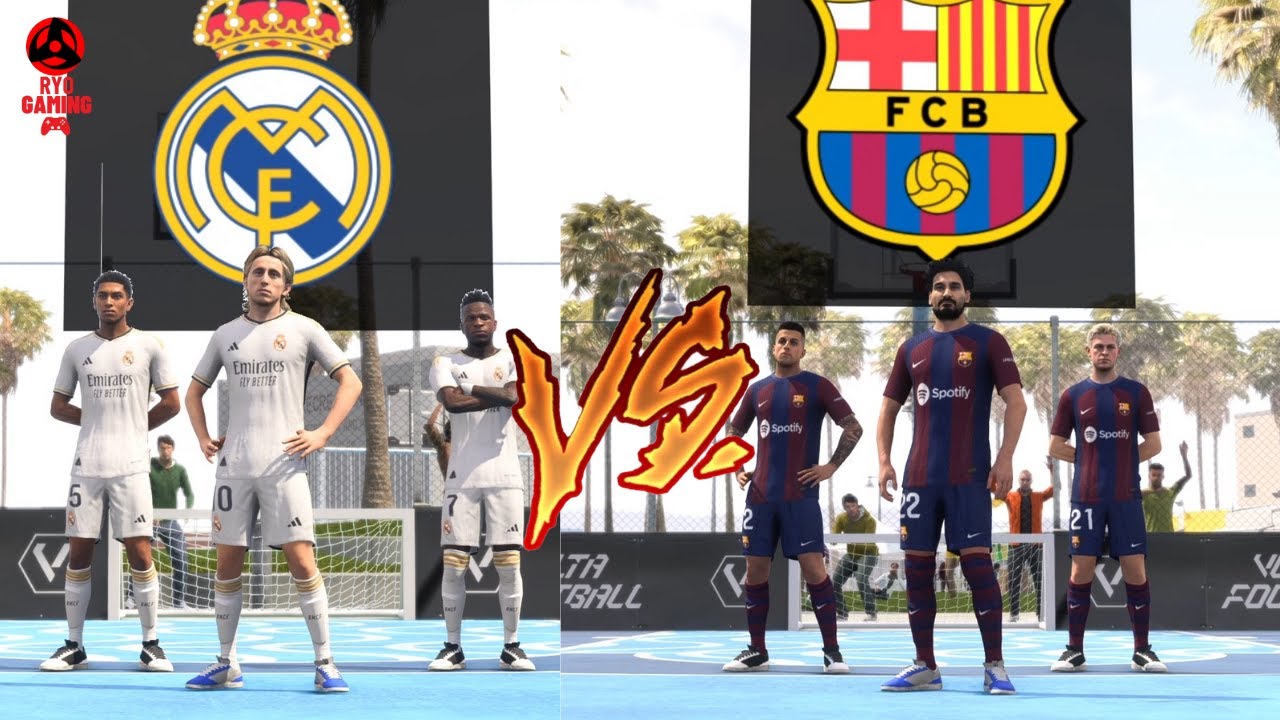 EA FC24 - Real Madrid vs Barcelona - Futsal Game ft. Bellingham, Modric ...