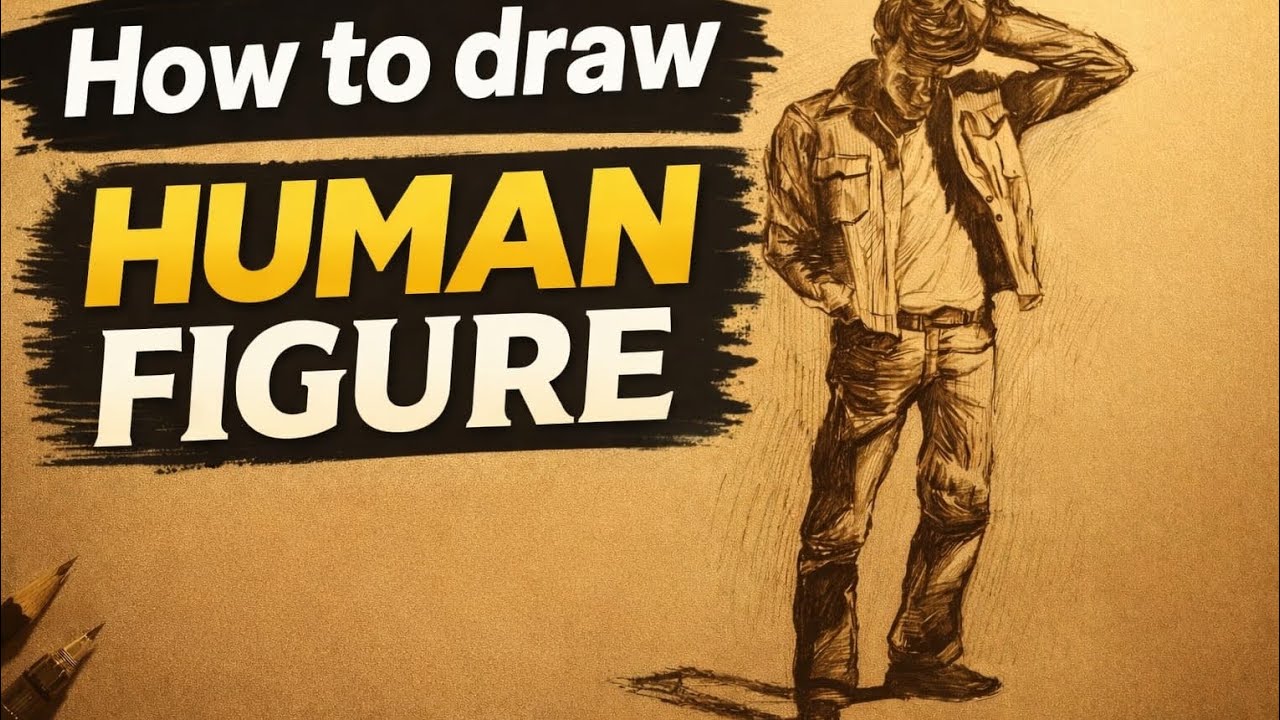 How to Draw human Figure ️|tutorial for beginners - YouTube