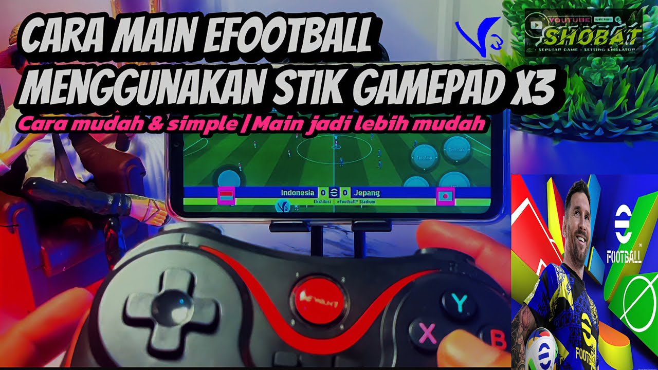 CARA MAIN EFOOTBALL MENGGUNAKAN STIK GAMEPAD X3 | MAIN JADI LEBIH MUDAH ...