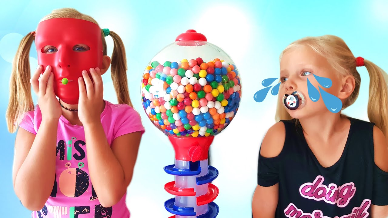 Alice and Baby Eva Play with Funny Masks and Colorful Candies! The Best ...