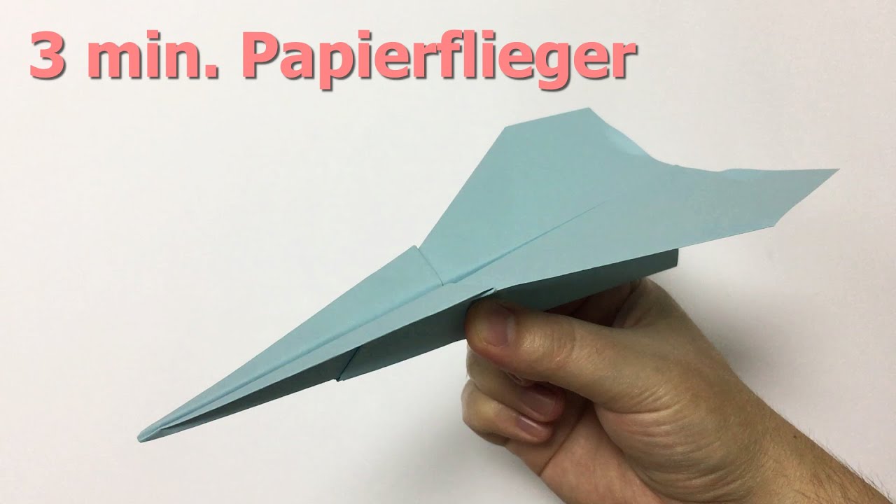 In unter 3 Minuten ️ Papierflieger Jet falten. Mega Papierflieger ...