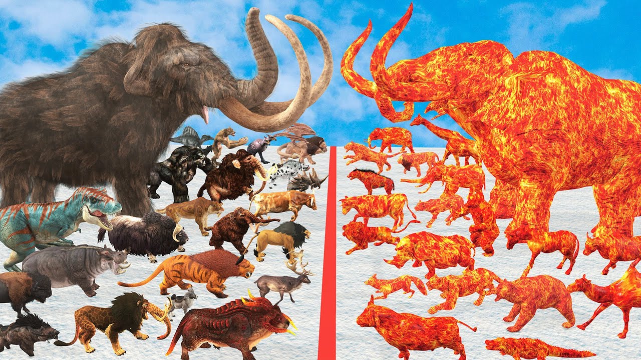 ARBS Prehistoric Mammals vs ARK Burning Animals Itself Mammals Size ...
