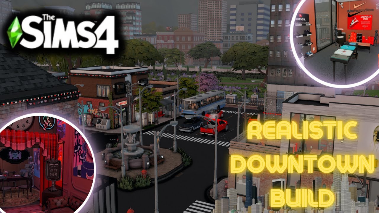 MYSHUNO CITY🌃 | REALISTIC DOWNTOWN | SIMS 4 #blacksimmer #sims4 - YouTube