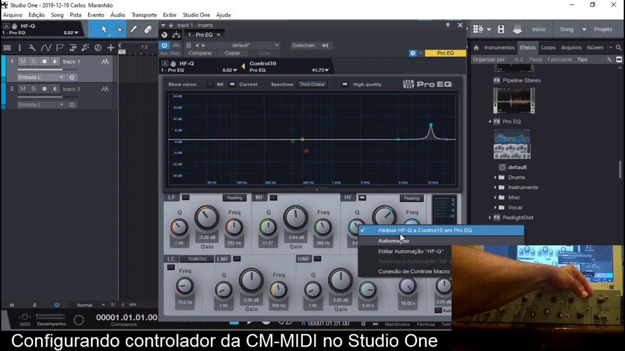 Configurando controlador MIDI no Studio One. - YouTube