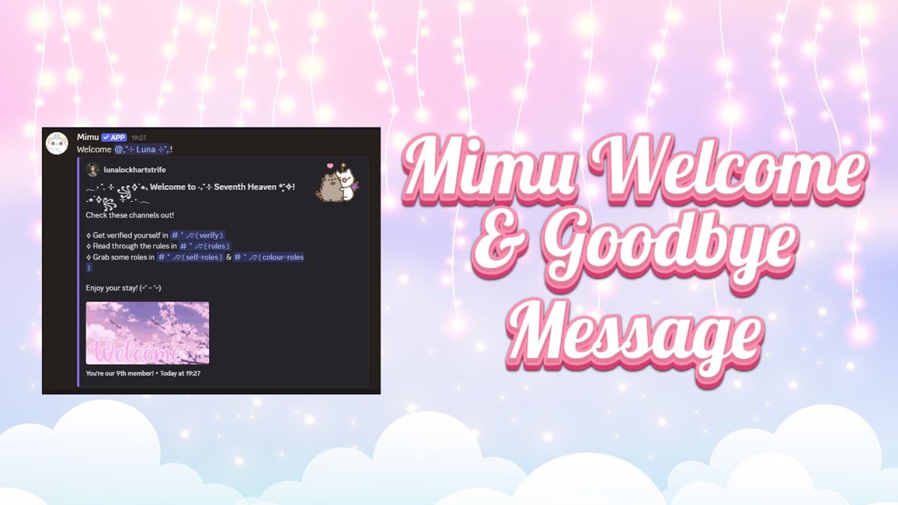 Mimu Welcome And Goodbye Message Updated 2025 Discord Tutorial
