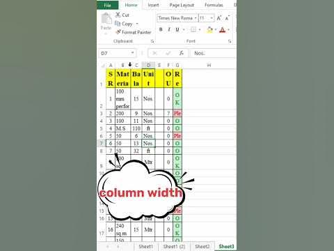 Excel Quick Tip: Fit Column Width with Just One Click #excel - YouTube