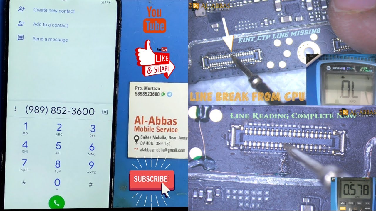 Real me c11 touch problem One Line Missing From Cpu Make Jumper Under ...