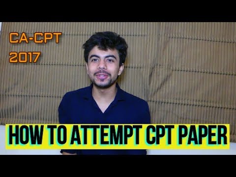 How to attempt CA-CPT Paper | Strategy for CA-CPT Paper | CA-CPT ...