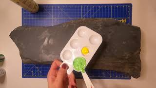 Painting a Slate Garden Sign