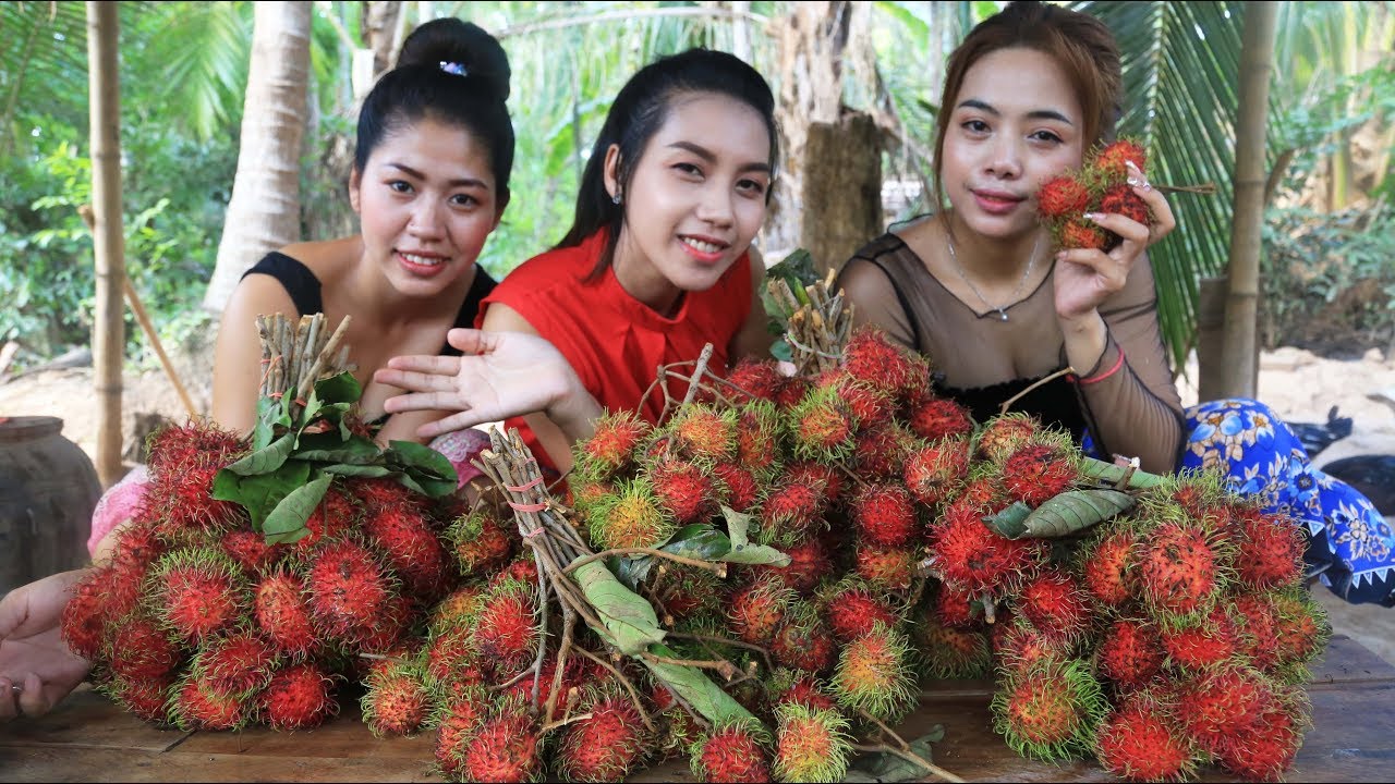 Yummy cooking dessert Rambutan Fruit recipe - Cooking skill - YouTube