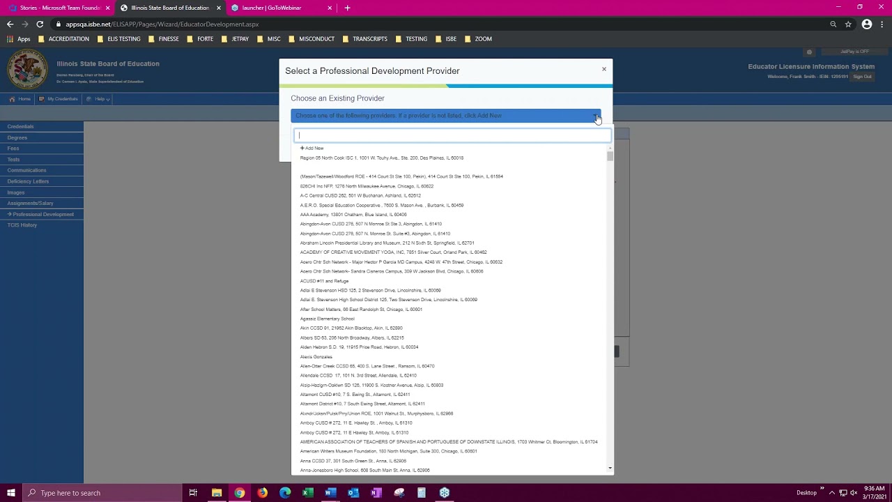 Adding Professional Development into your ELIS Account - YouTube