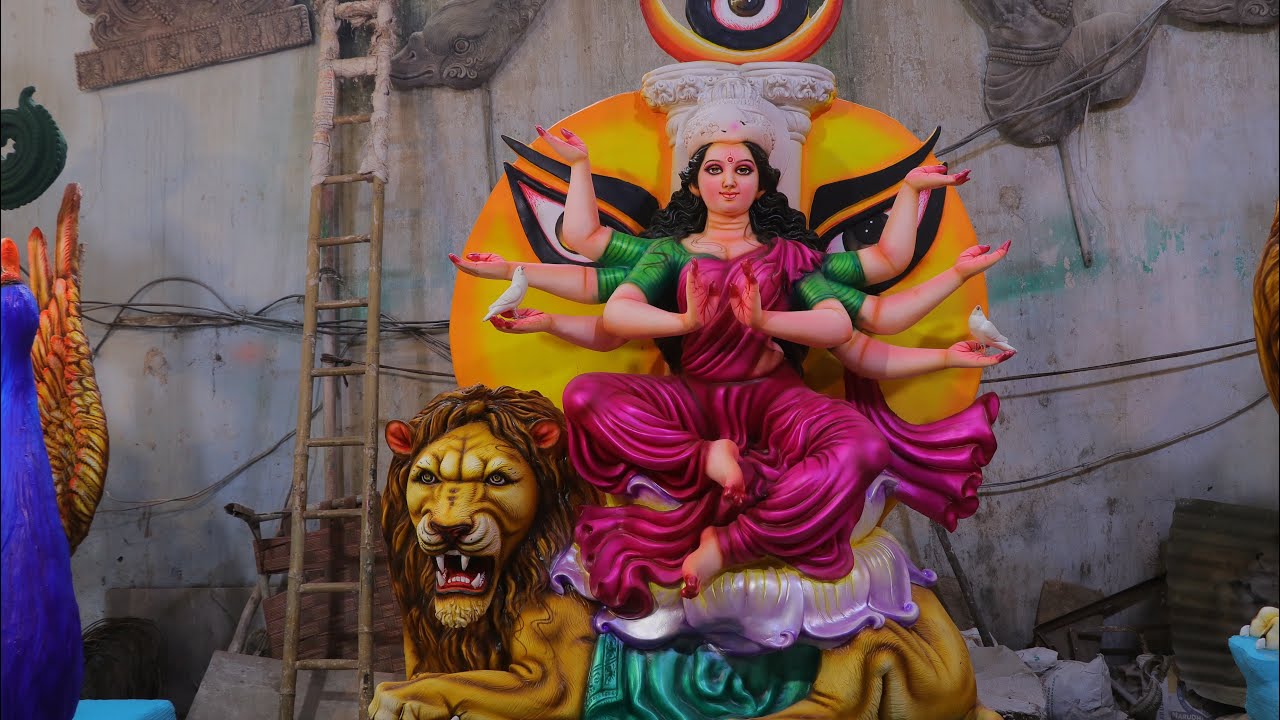 Durga Murti Making 2022 | Sundar Kalakar Durga Mata Idols | Dhoolpet ...