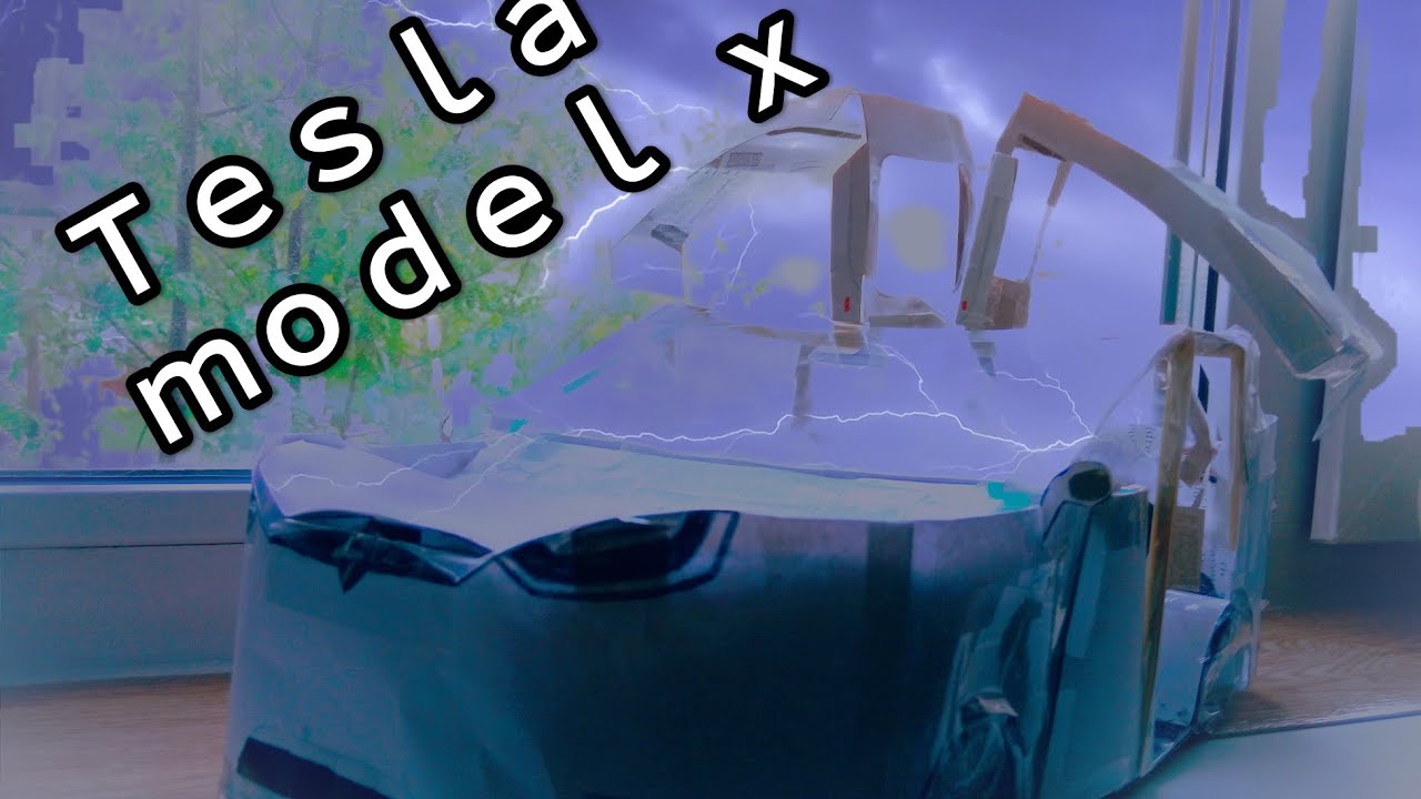 ОБЗОР на TESLA MODEL X из БУМАГИ! - YouTube