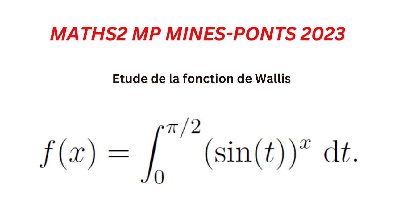 Maths 2 MP Mines-Ponts 2023 - YouTube