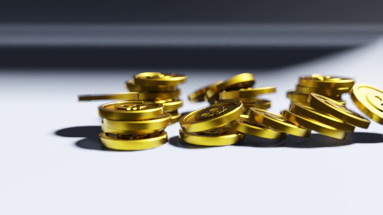 Low poly gold coins animation - YouTube