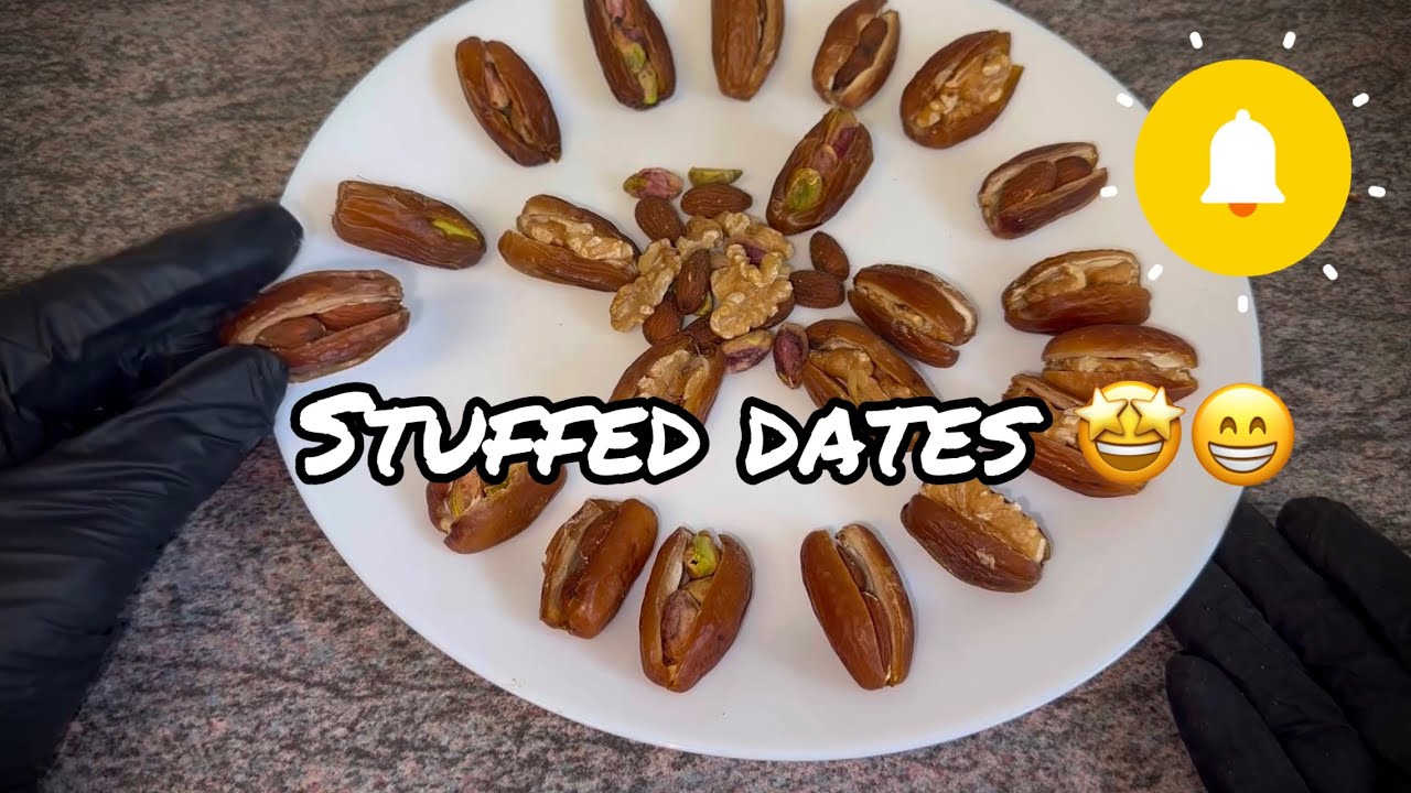 Stuffed dates 🤩😁 - YouTube