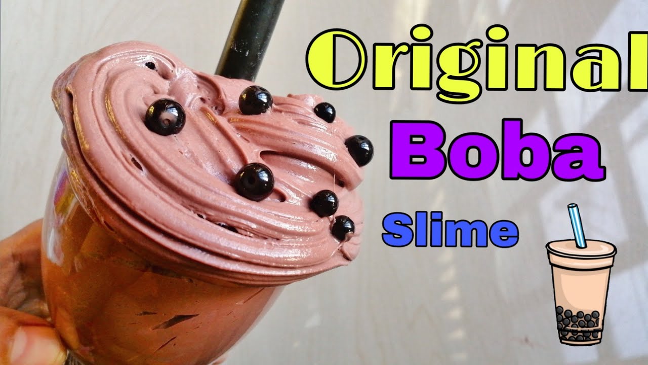 How to make Boba Milk Tea slime - YouTube