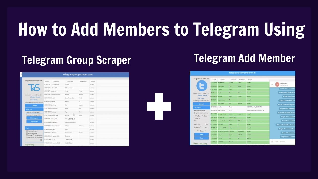 Telegram Member Adder | Free Software - YouTube