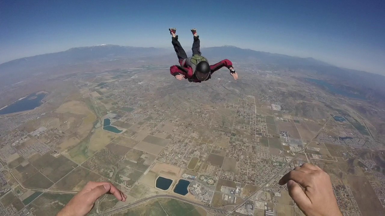 Gainer skydiving exit - YouTube
