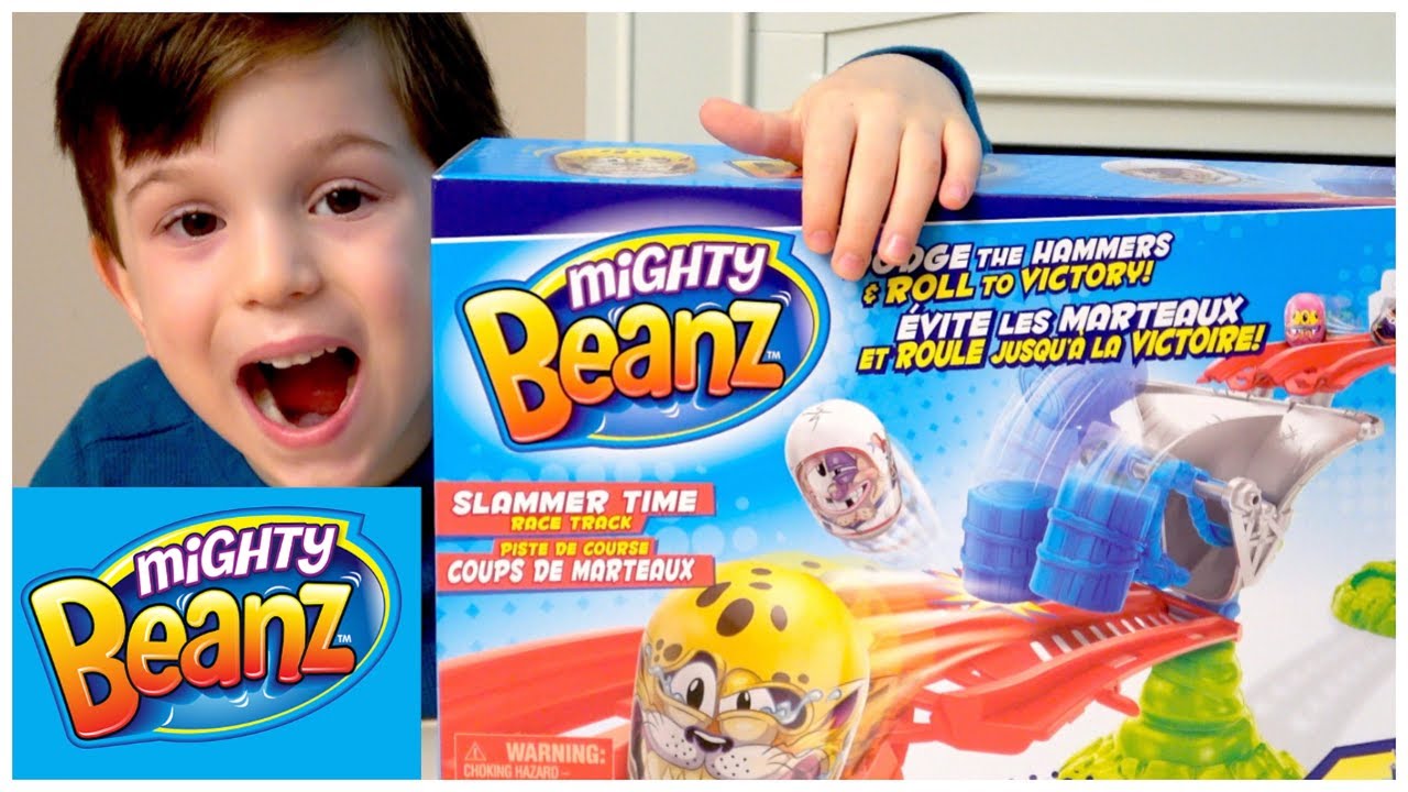 Mighty Beanz Slammer Time Race Track Toy Unboxing Review Moose Toys 4K ...
