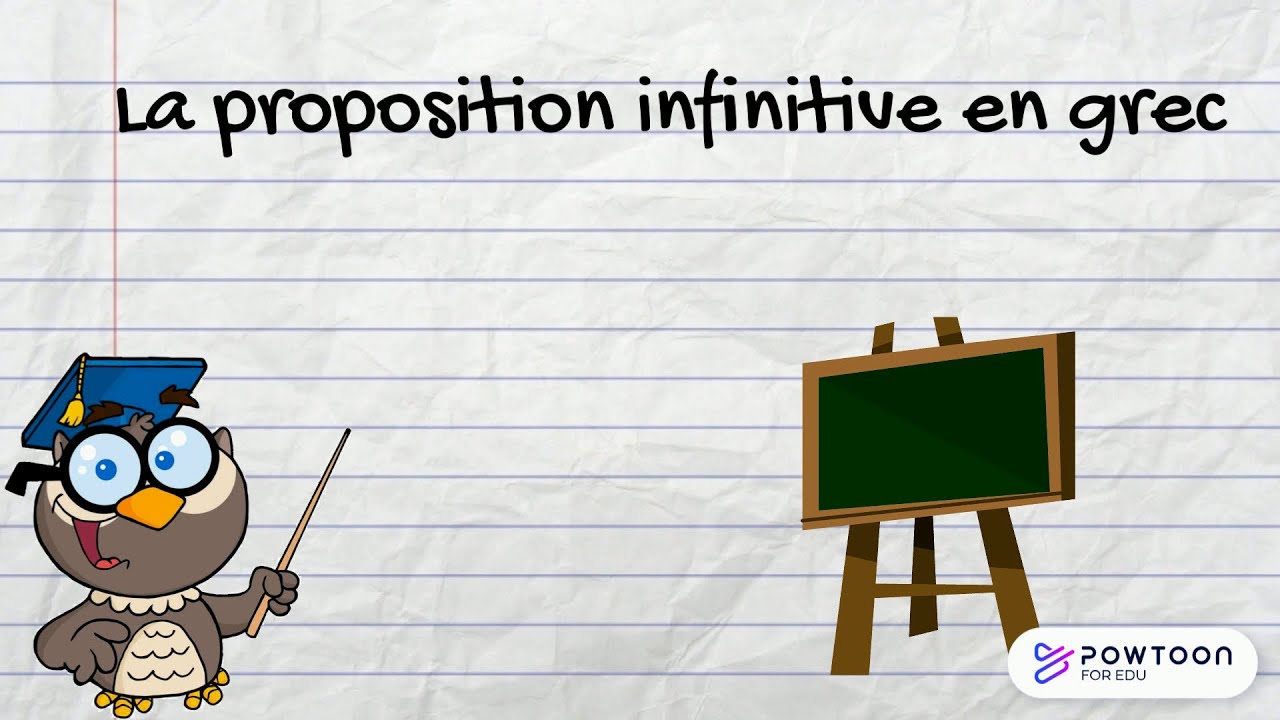 La proposition infinitive en grec ancien - YouTube