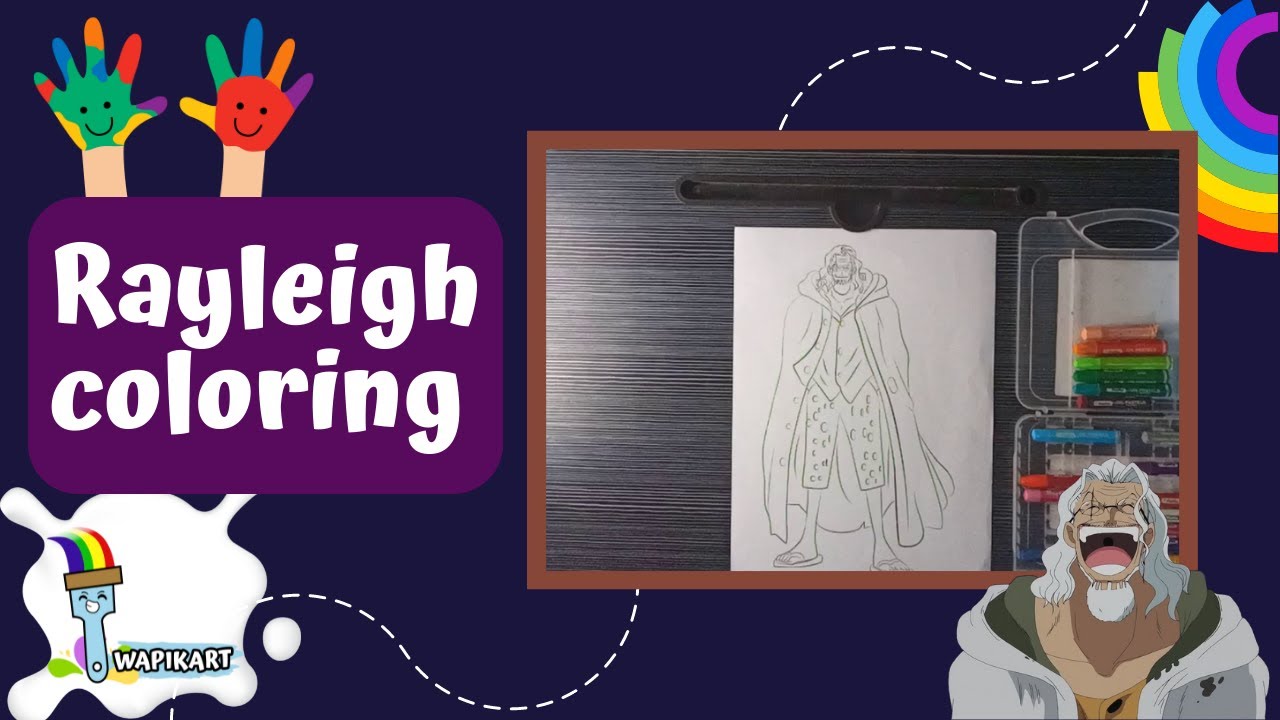 silver rayleigh one piece coloring easy - YouTube
