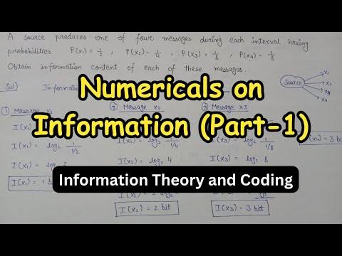 Numericals on Information (Part 1) | Information Theory and Coding ...