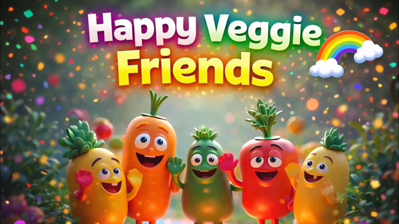 Happy Veggie Friends Party 🥕🍅 | Cute Vegetable Cartoon | Kids Animation ...