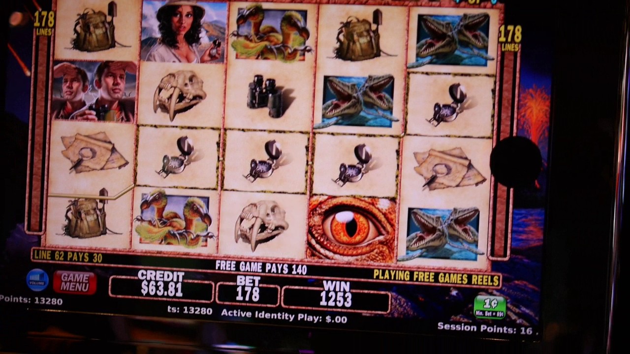 Double Dinosaur slot machine free spin bonus - YouTube