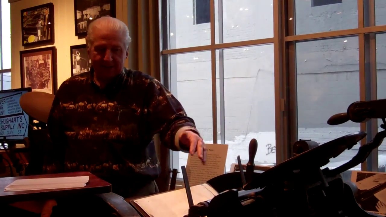 Printing demo Harry Jeffries and Harold Shaver - YouTube