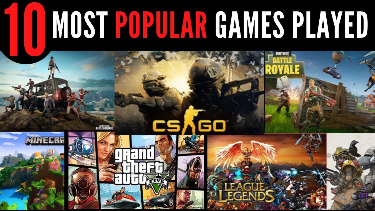 Top 10 Most Popular Played Games - YouTube