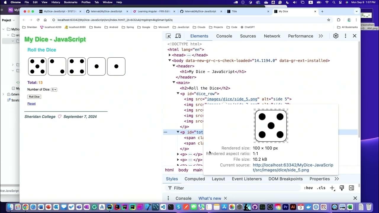 SYST24444 - MyDice JavaScript - Fall 2024 - YouTube