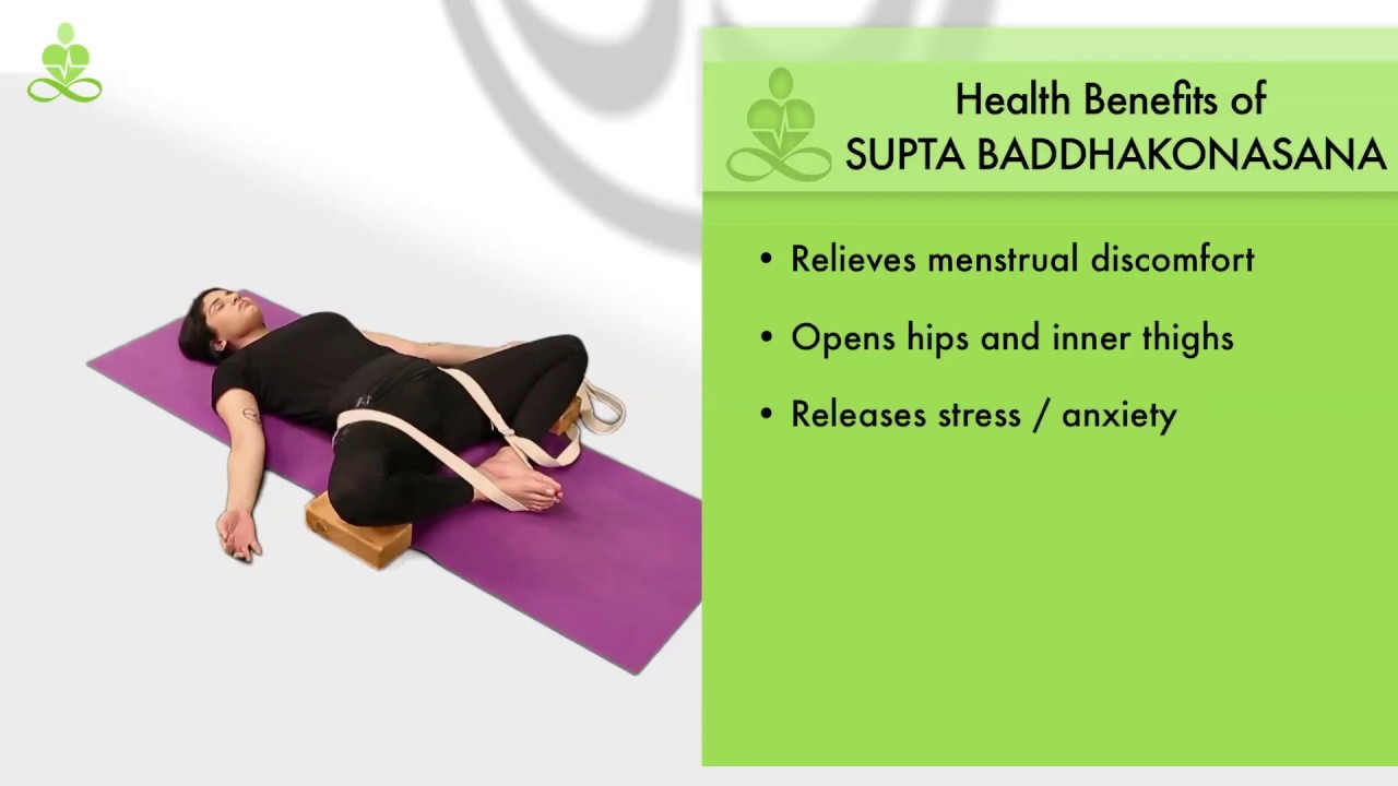 How to perform Supta Baddhakonasana (Reclined Bound Angle Pose) in Yoga ...