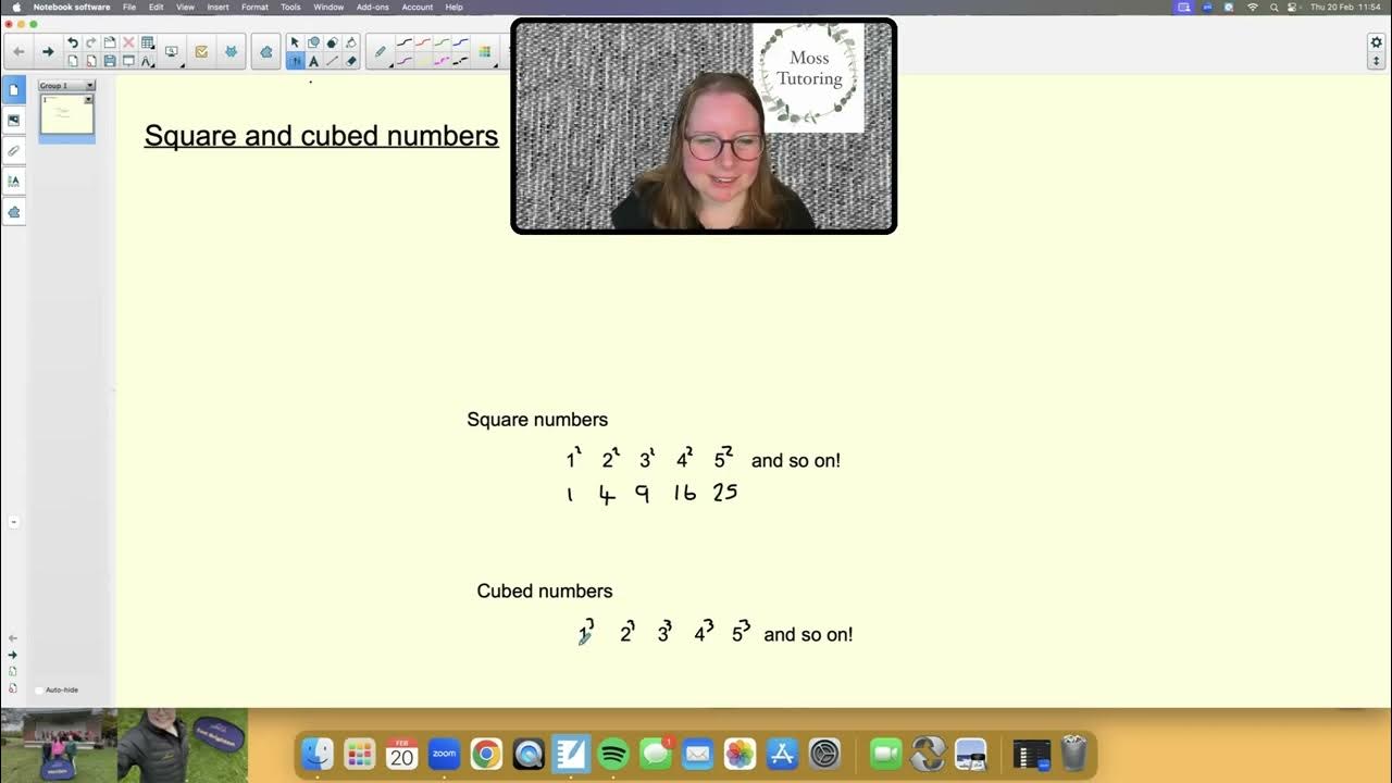 Square and cubed numbers - YouTube