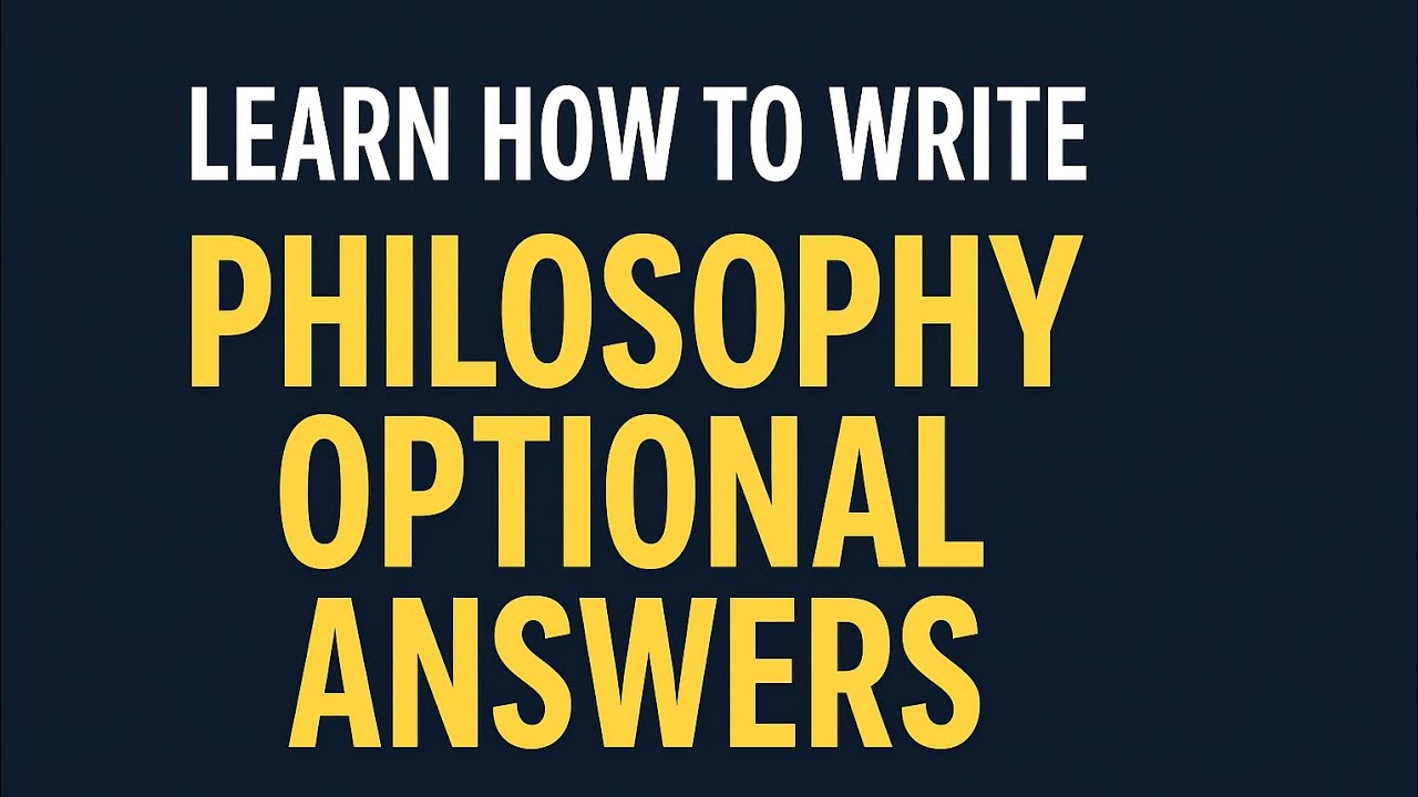 How to write a Philosophy answer? - YouTube