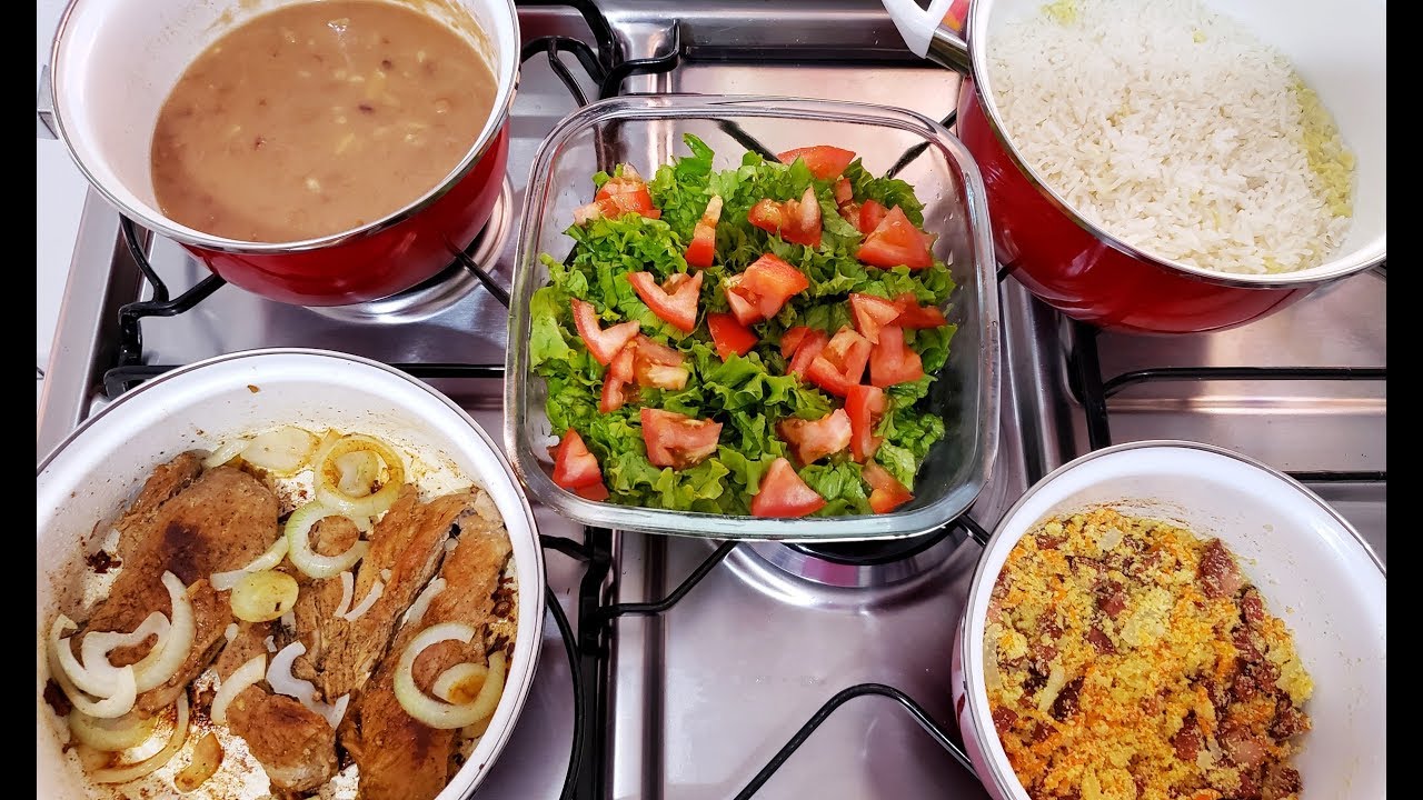 MEU ALMOÇO COMPLETO DE HOJE | ARTE NA COZINHA - YouTube