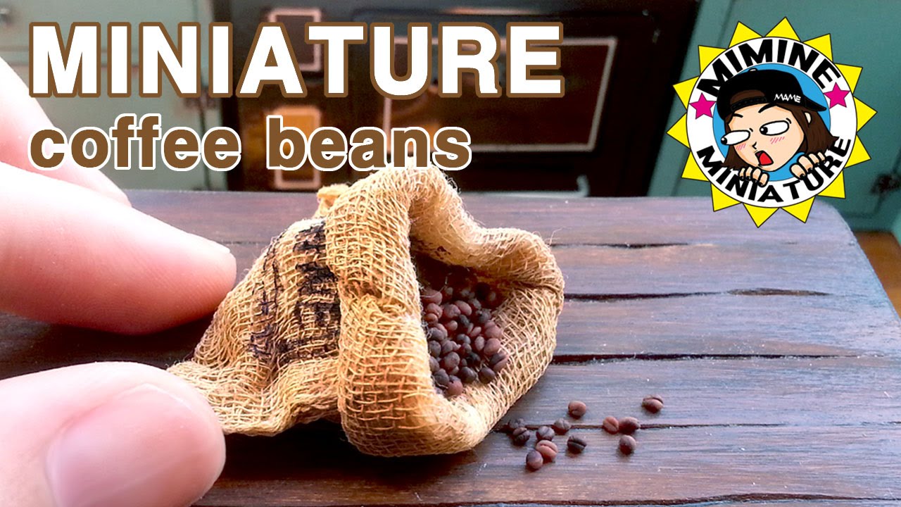 미니어쳐 커피원두(&자루) 만들기 miniature - coffee beans - YouTube