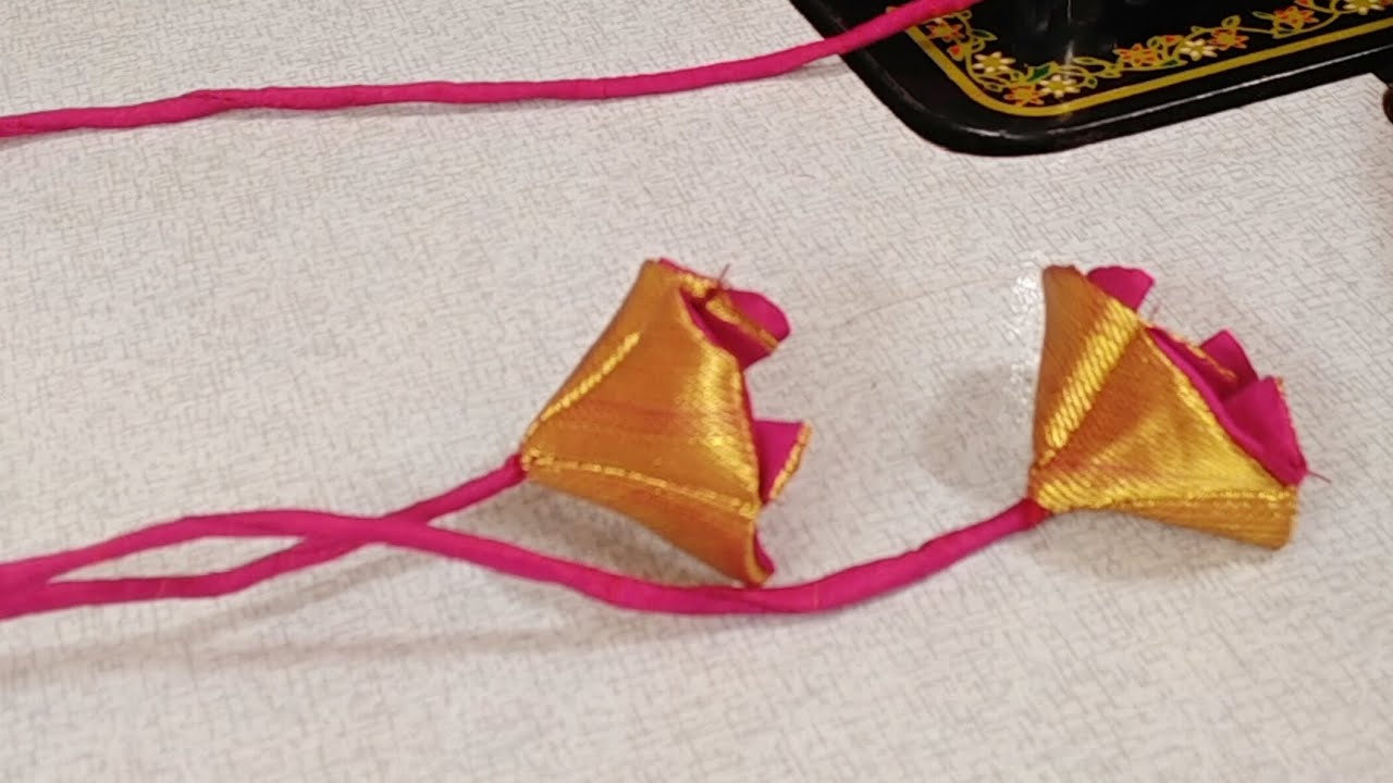 blouse back threads and latkan - YouTube