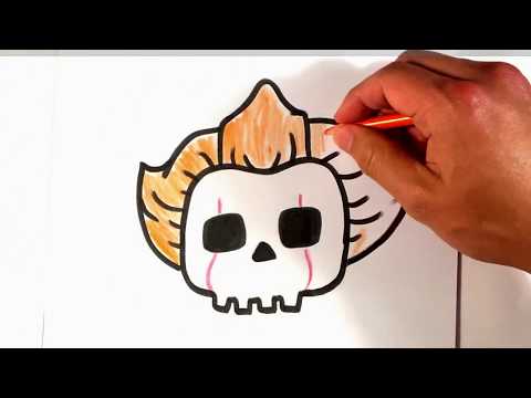 How to Draw Pennywise Skull - It