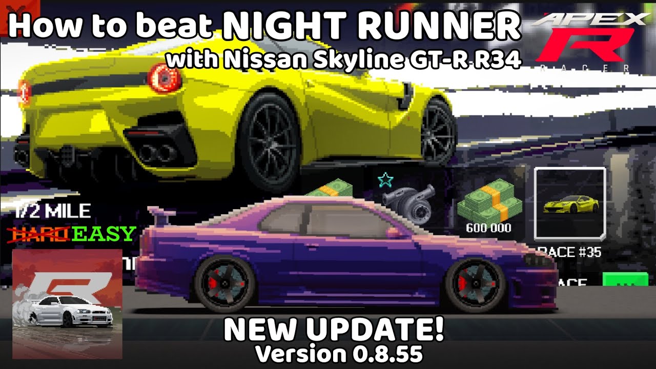 APEX Racer NEW UPDATE! How To Beat Night Runner With Nissan Skyline GT ...