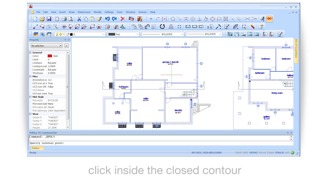 PriMus TAKEOFF Tutorial - Polyline from boundary - ACCA software - YouTube