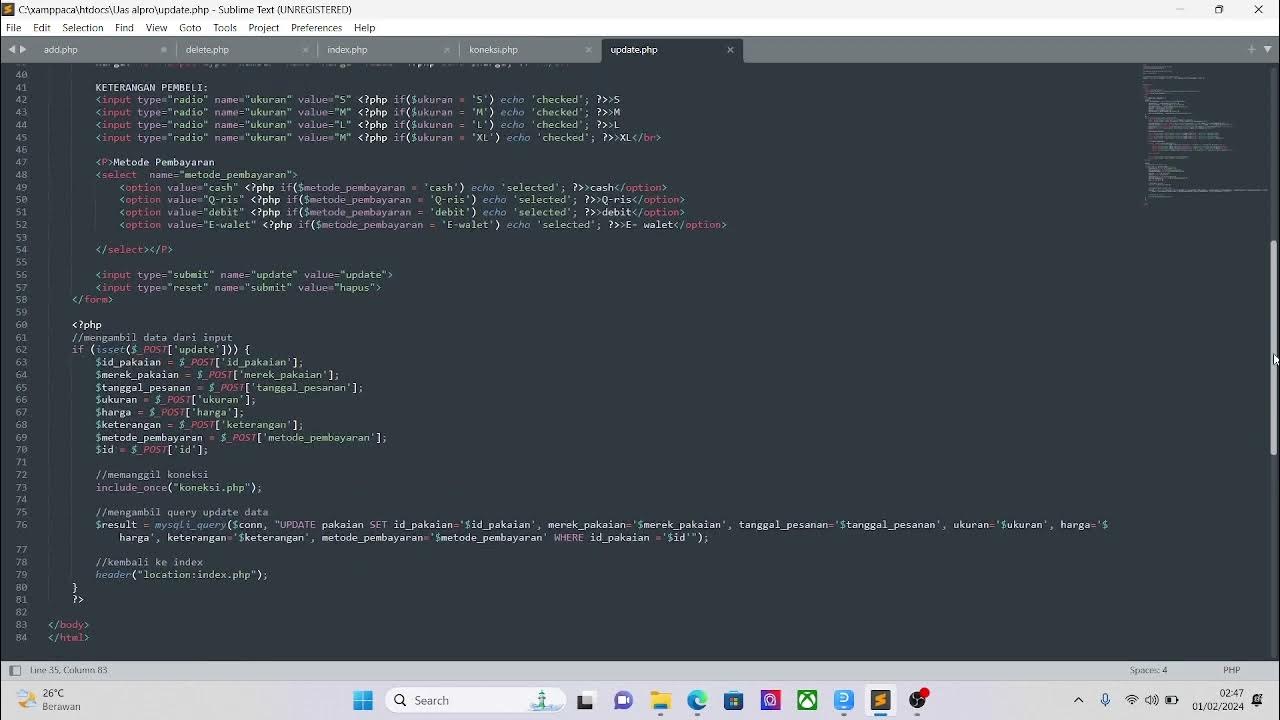 Tugas algoritma & pemrograman (UAS) - YouTube