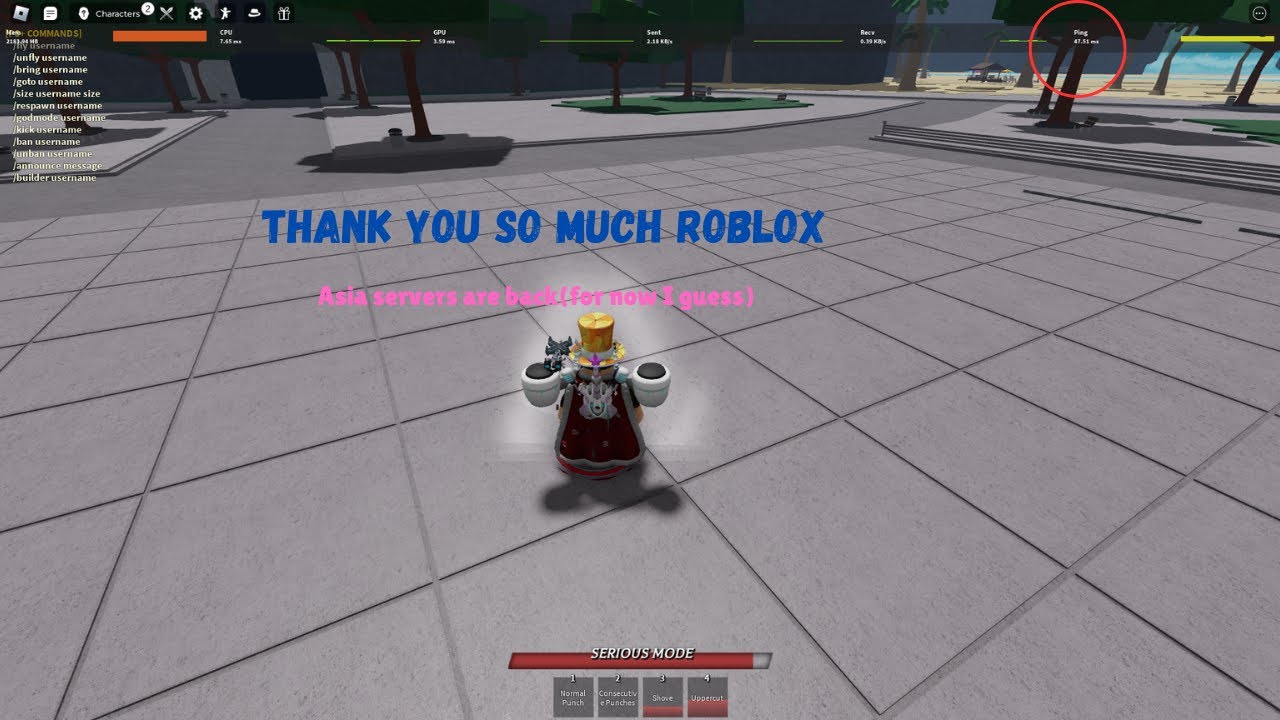 THANK YOU Roblox(Asia servers back) - YouTube